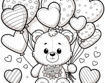 30 Valentine Dog Themed Coloring Pages, 30 Cute Love Coloring Pages ...