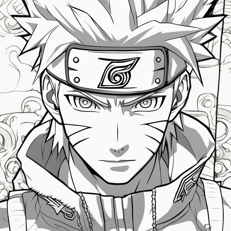 4 Naruto Coloring Page, Anime Coloring Page, Digital Coloring Page ...