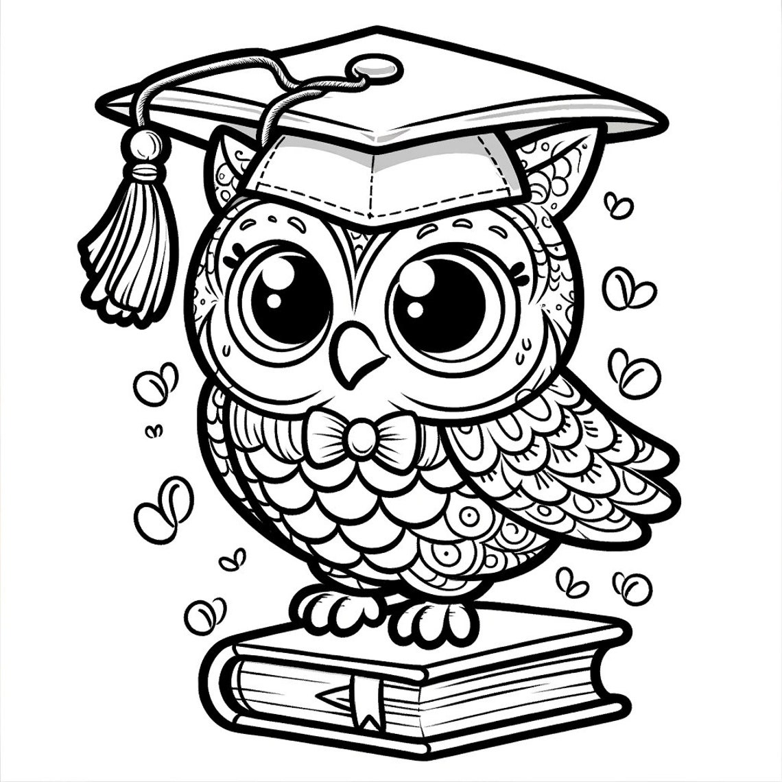 5 Owl Coloring Page, Whimsical Owl, Owl Art, Animal Coloring, Fantasy ...