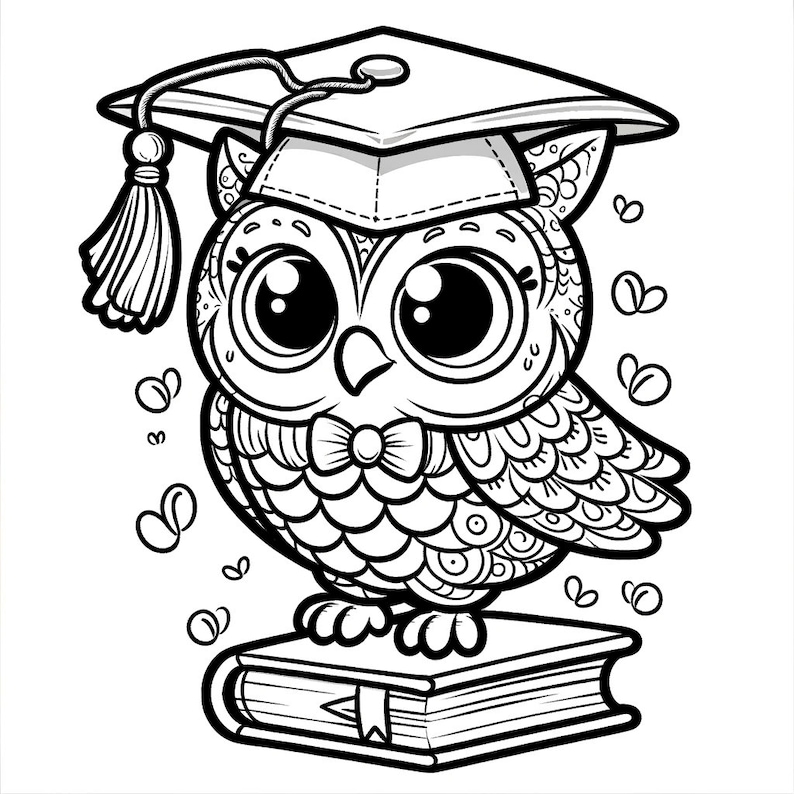 5 Owl Coloring Page, Whimsical Owl, Owl Art, Animal Coloring, Fantasy ...