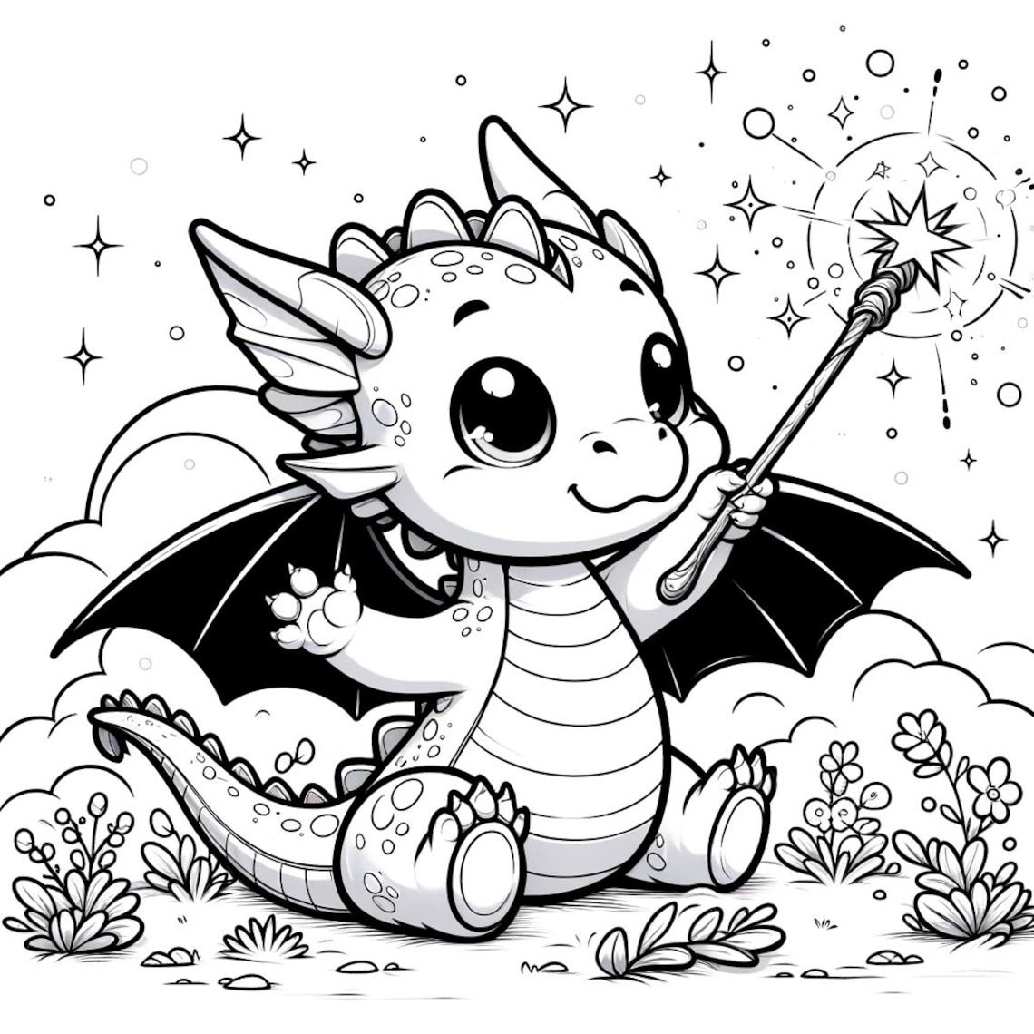 25 Baby Dragon Coloring Pages, Fantasy Dragon Coloring Pages, Cute Baby ...