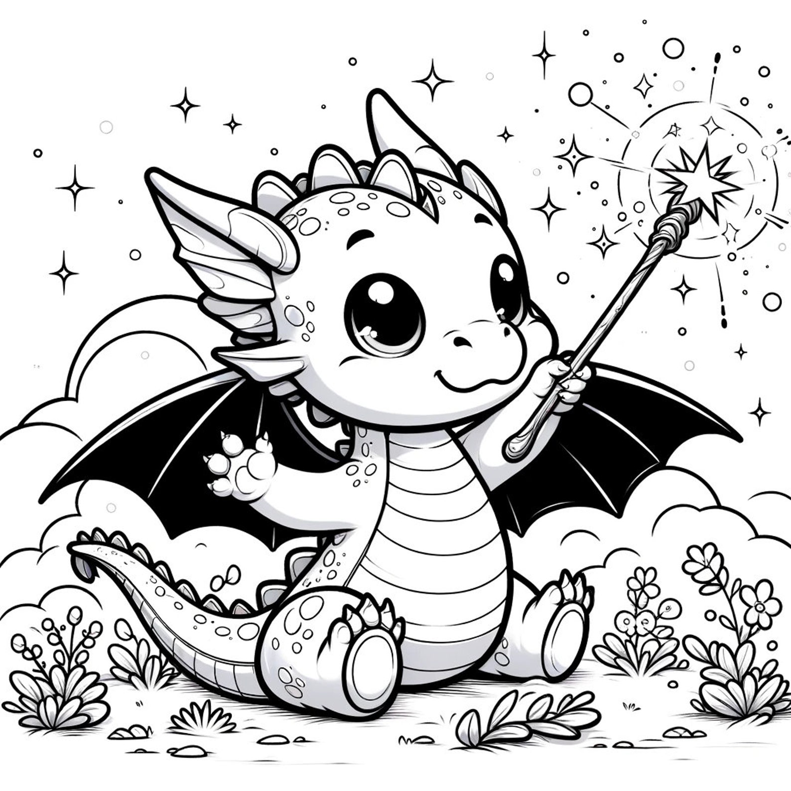 25 Baby Dragon Coloring Pages, Fantasy Dragon Coloring Pages, Cute Baby ...
