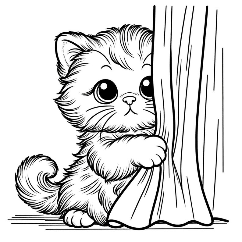 5 Cute Kitten Coloring Pages, Cute Cat Coloring Pages, Cat Coloring ...
