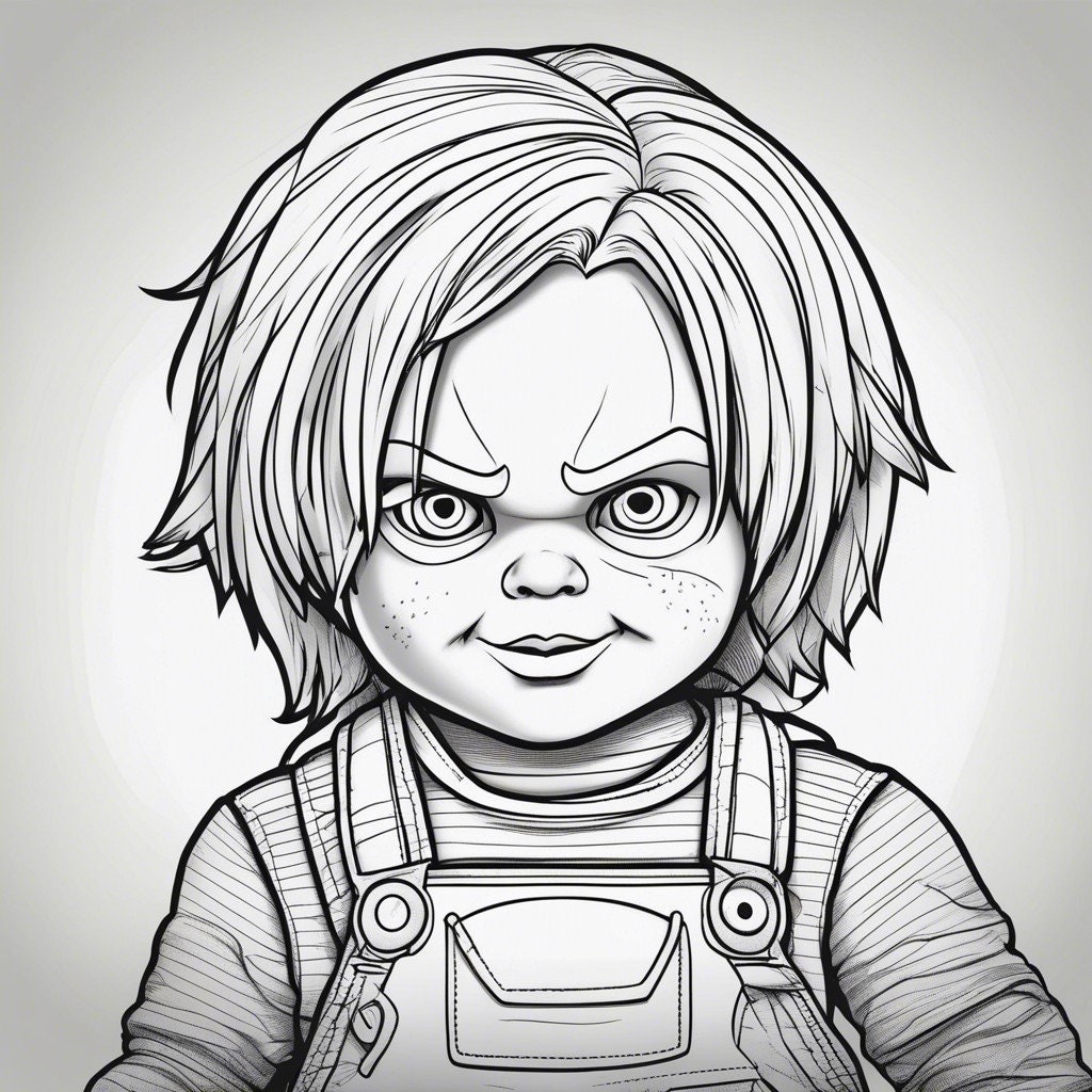 5 Dibujo para colorear Chucky Dibujo para colorear Chucky - Etsy México