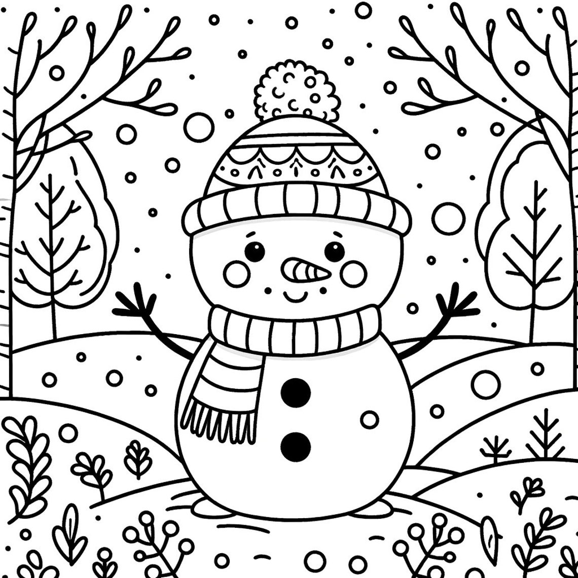 5 Winter Coloring Pages, Snowy Coloring, Winter Coloring - Etsy Canada