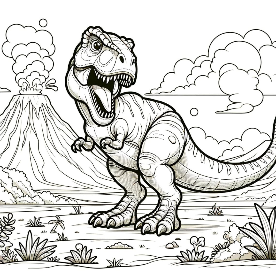 20 Dinosaur Coloring Pages, 20 Dino Packs, Cool Dinosaur Coloring Pack ...