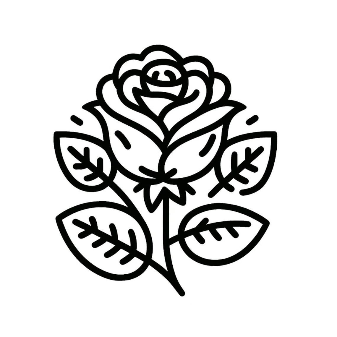 30 Rose Coloring Pages, Valentines Day Coloring, Flower Coloring Page ...