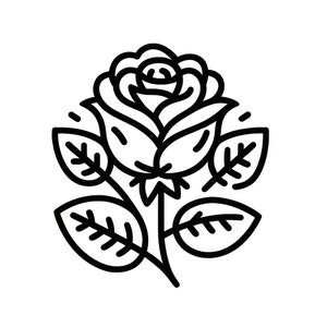 30 Rose Coloring Pages, Valentines Day Coloring, Flower Coloring Page ...