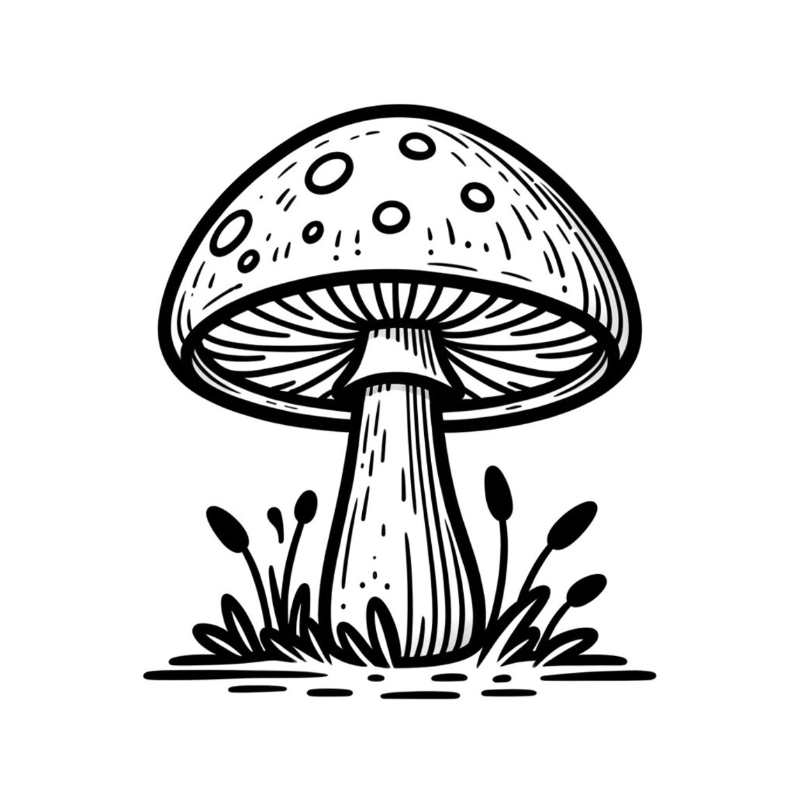20 Blooming Mushroom Coloring Pages, Mushroom Coloring, Stress Relief ...