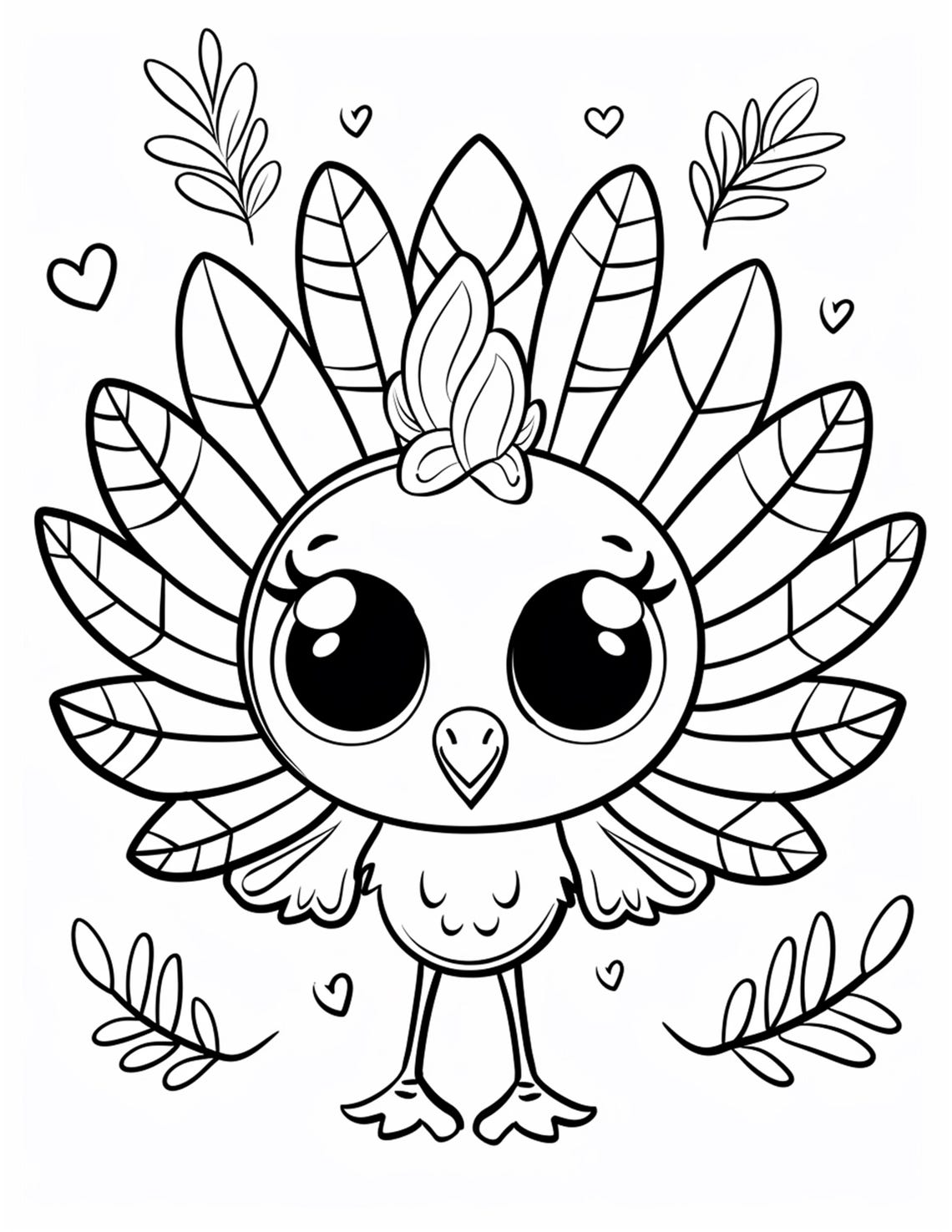 40 Thanksgiving Coloring, Thanksgiving Coloring Pack, Food Coloring ...