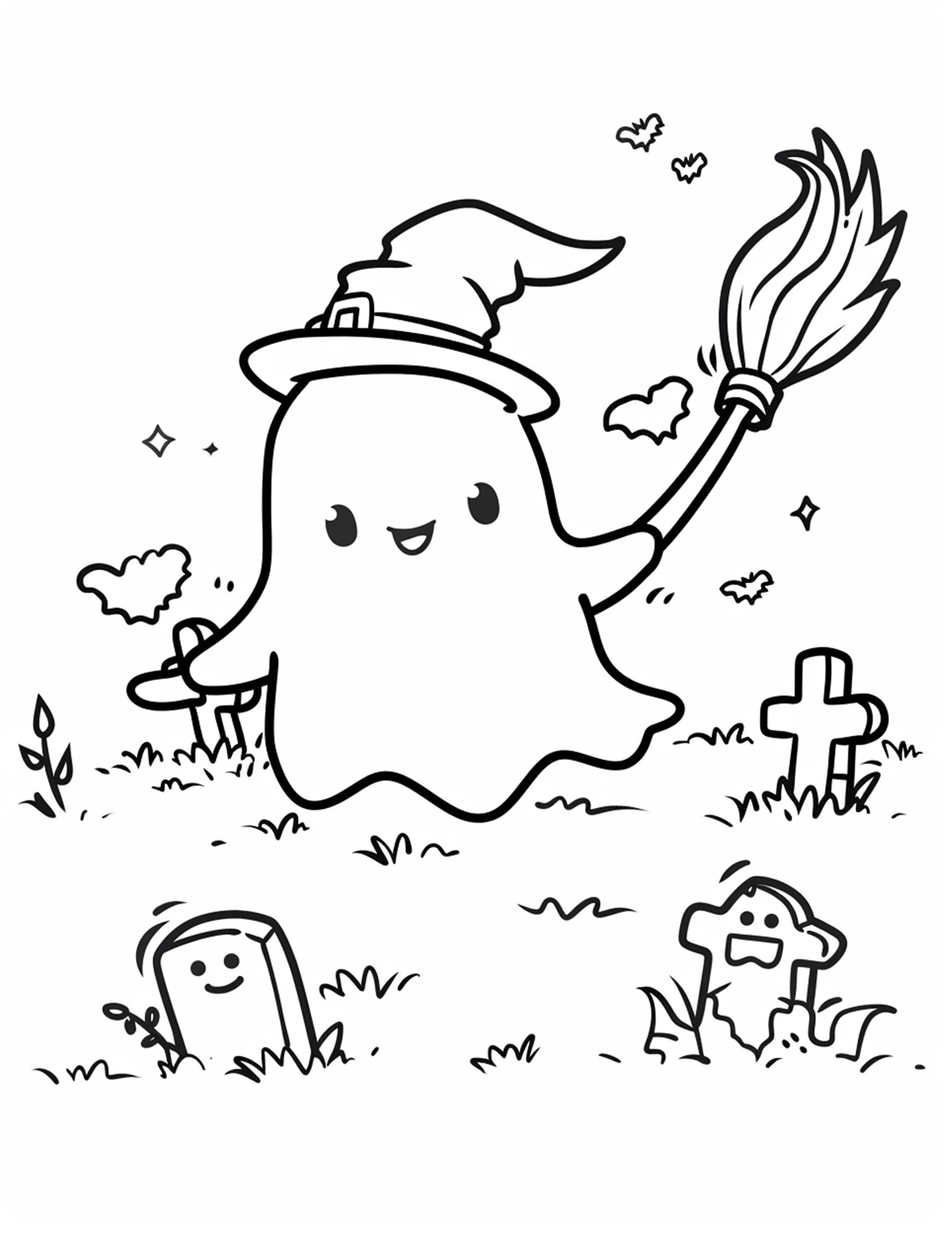 5 Cute Halloween Theme Coloring Pages, Halloween Coloring, Pumpkin ...