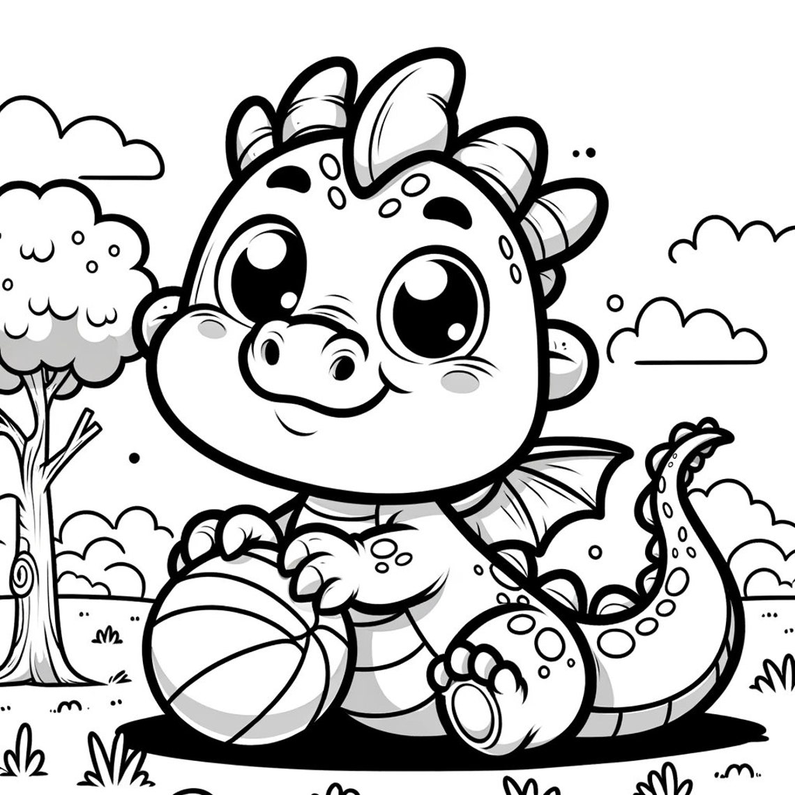 5 Baby Dragon Coloring Pages, Fantasy Coloring Pages, Cute Baby Dragon ...