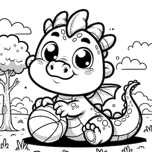 5 Baby Dragon Coloring Pages, Fantasy Coloring Pages, Cute Baby Dragon ...