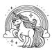 30 Cute Enchanted Unicorn Coloring Pages, Mystical Animal Coloring ...