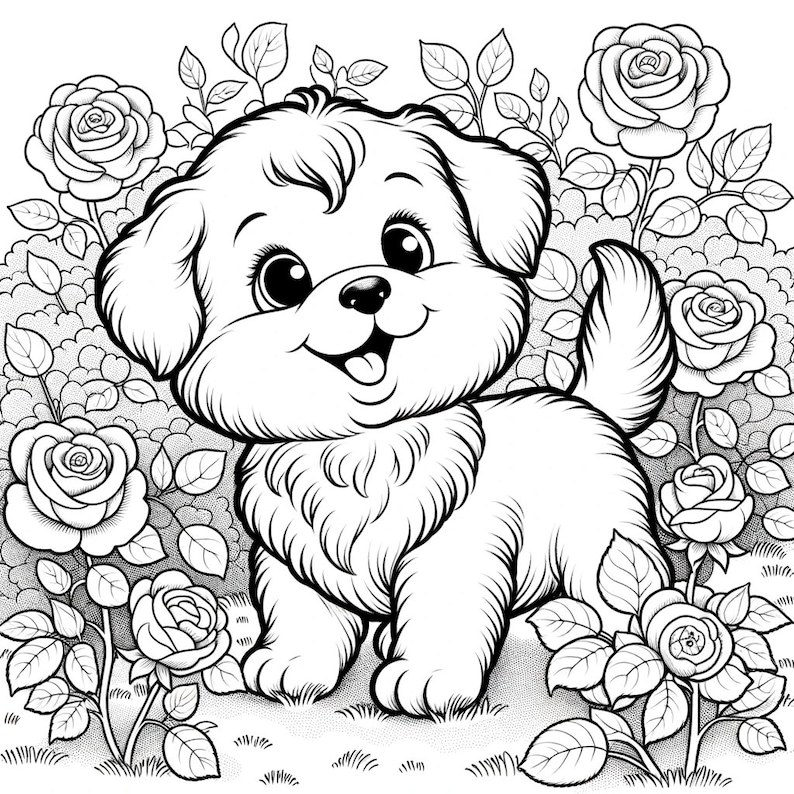 30 Valentine Dog Themed Coloring Pages, 30 Cute Love Coloring Pages ...