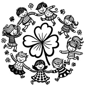 5 ST Patrick's Day Coloring Pages, Four Leaf Clover Coloring, Pot of ...