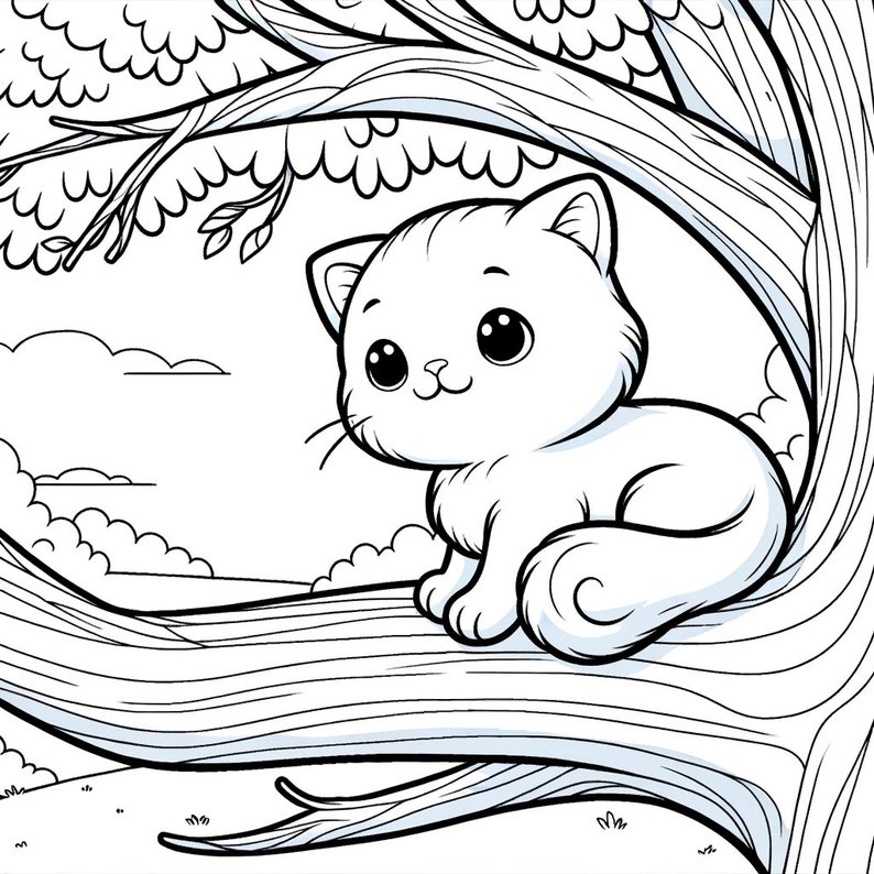 25 Cute Kitten Coloring Pages, Cute Cat Coloring Pages, Cat Coloring ...