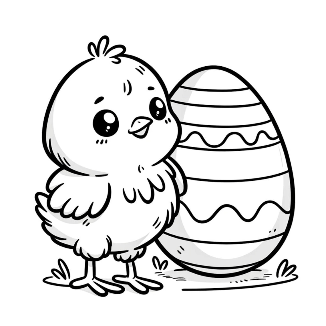 5 Easter Egg Coloring Pages, Easter Coloring Bundle, Easter Chick ...
