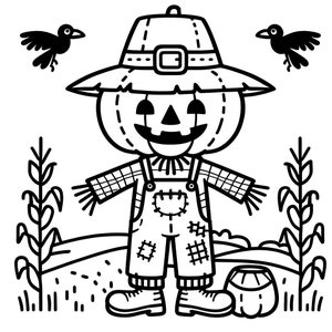 5 Cute Halloween Theme Coloring Pages, Halloween Coloring, Pumpkin ...