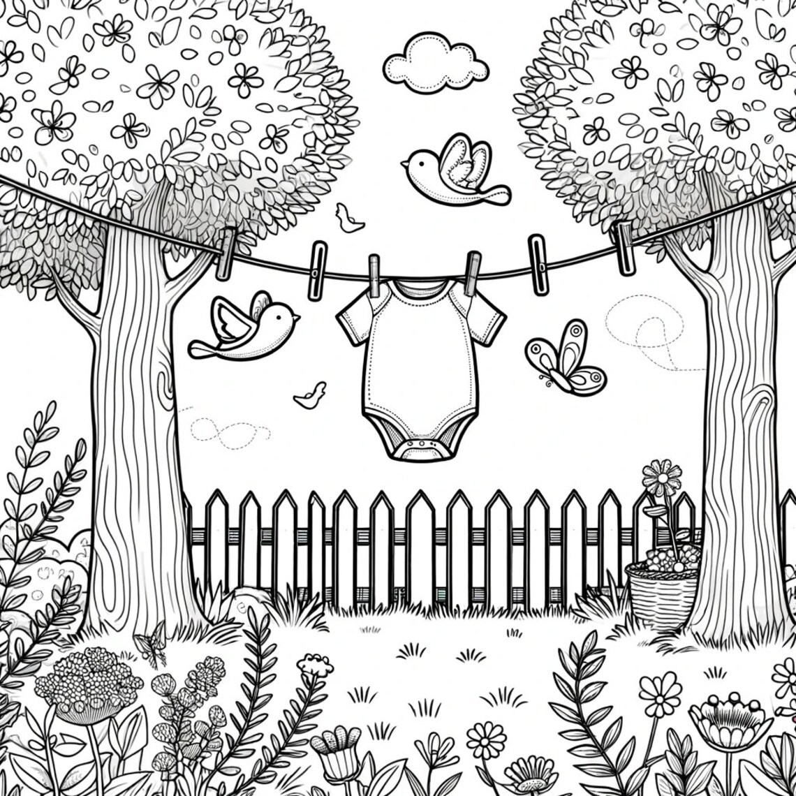 30 Baby Shower Coloring Pages, 30 Baby Coloring Pages, Baby Coloring ...