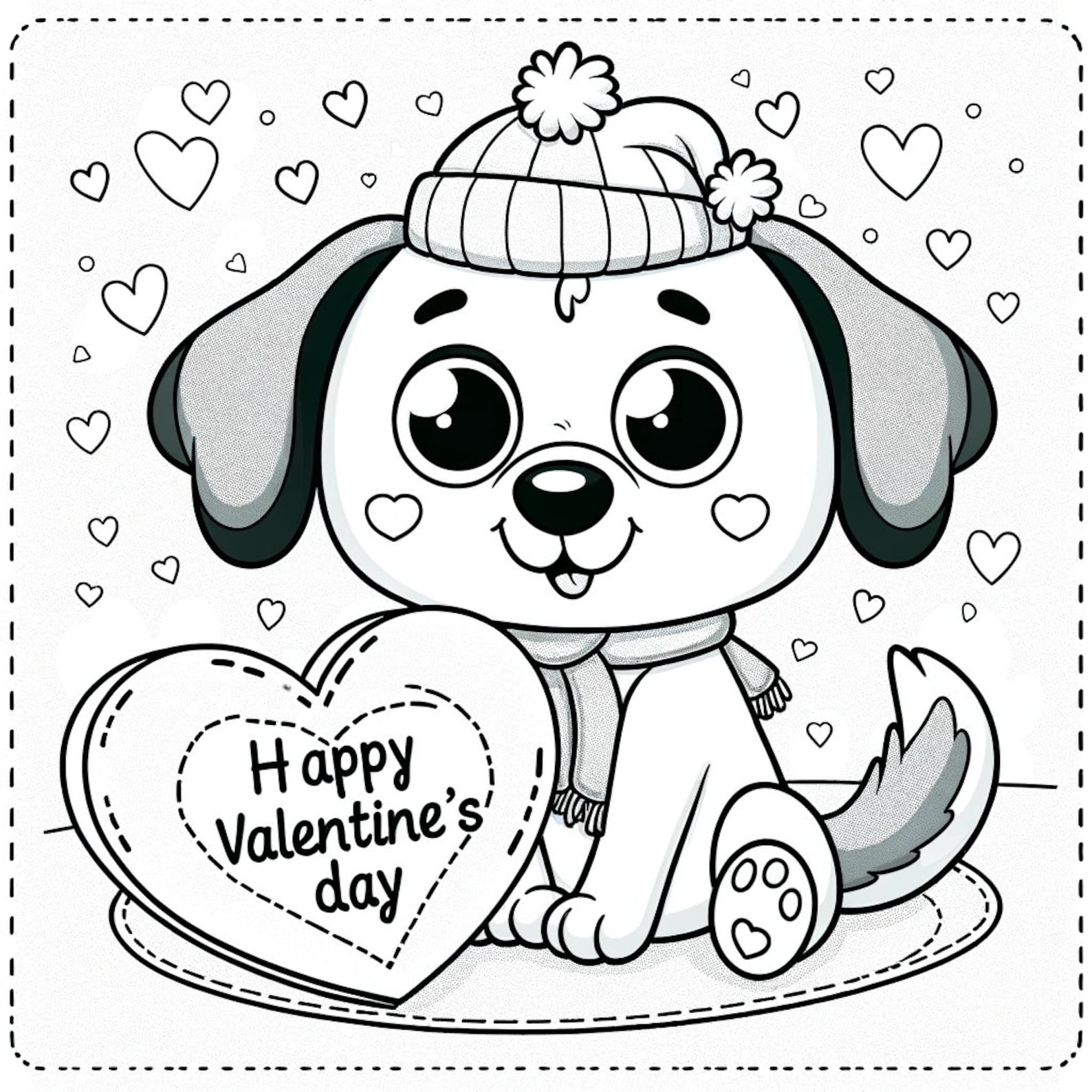 30 Valentine Dog Themed Coloring Pages, 30 Cute Love Coloring Pages ...