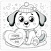 30 Valentine Dog Themed Coloring Pages, 30 Cute Love Coloring Pages ...