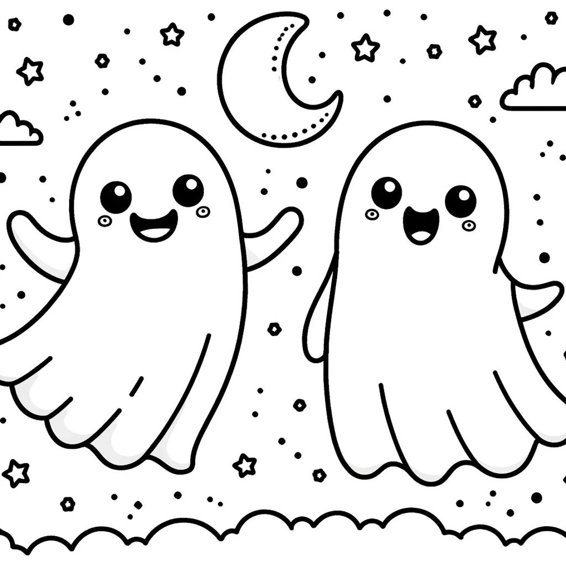 5 Cute Halloween Theme Coloring Pages, Halloween Coloring, Pumpkin ...