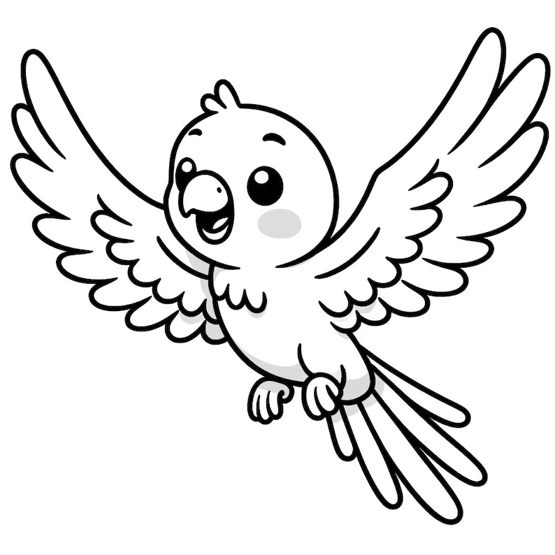15 Parrot Coloring Pages, Cute Parrot Coloring, Parrot, Bird, Bird ...