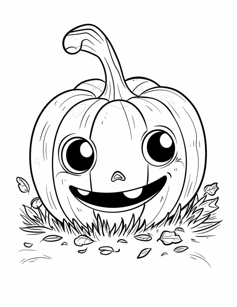 5 Cute Halloween Coloring Pages, Halloween Coloring, Pumpkin Coloring ...