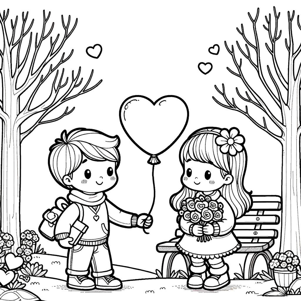 30 Valentines Day Coloring Pages, 30 Cute Love Coloring Pages, Cute ...
