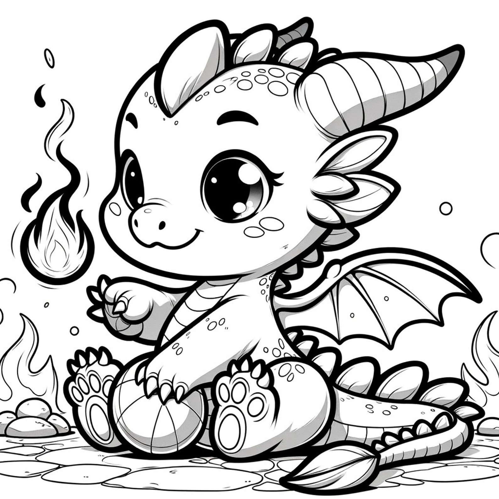25 Baby Dragon Coloring Pages, Fantasy Dragon Coloring Pages, Cute Baby ...