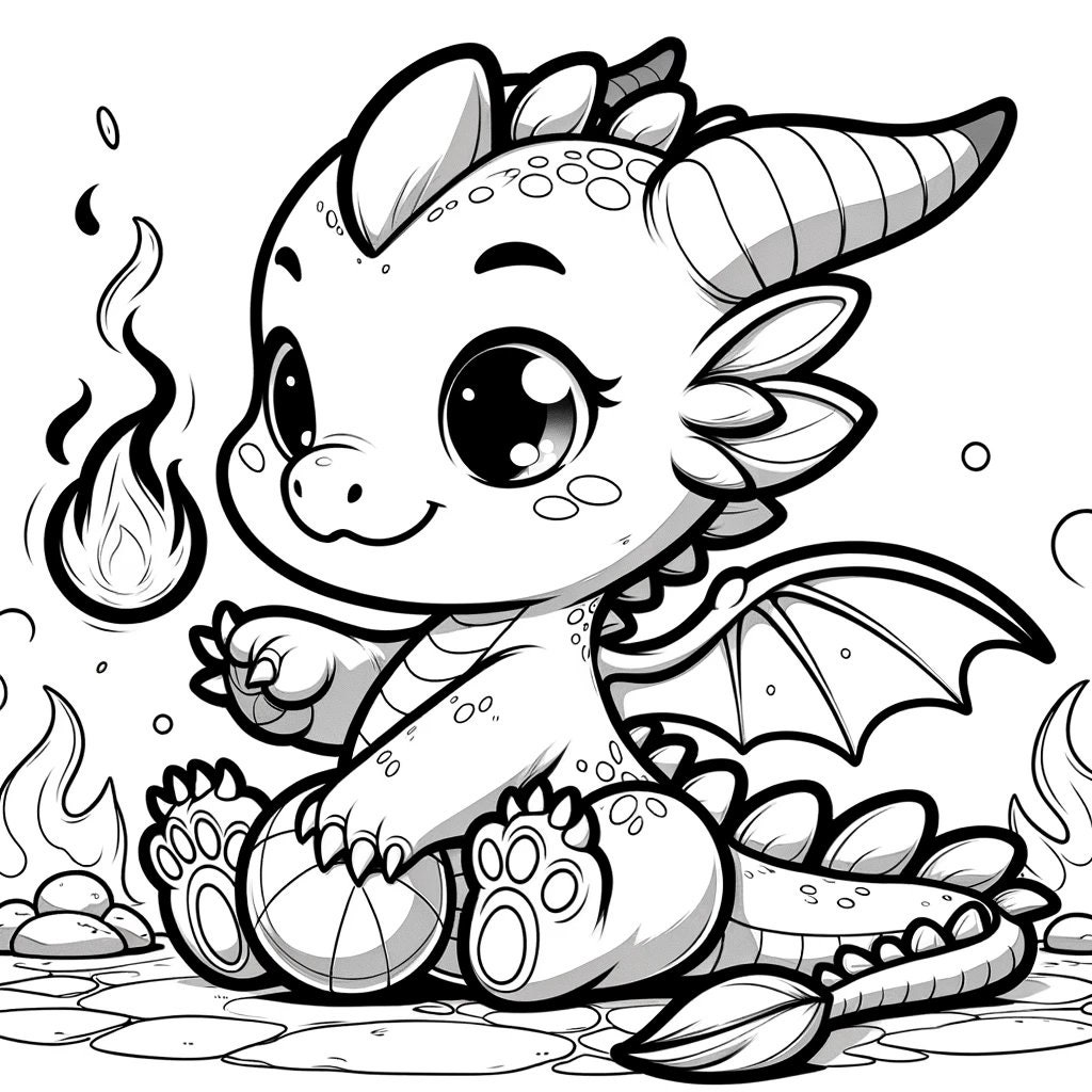 25 Baby Dragon Coloring Pages, Fantasy Dragon Coloring Pages, Cute Baby ...
