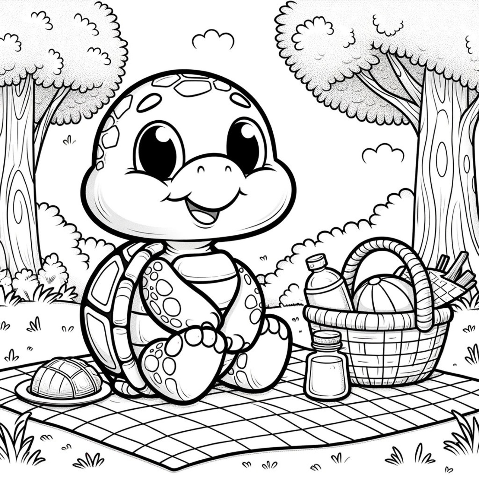 5 Turtle Coloring Page, Animal Coloring Page, Cut Kids Turtle Coloring ...