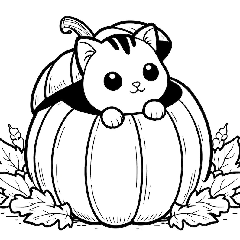 5 Cute Halloween Theme Coloring Pages, Halloween Coloring, Pumpkin ...