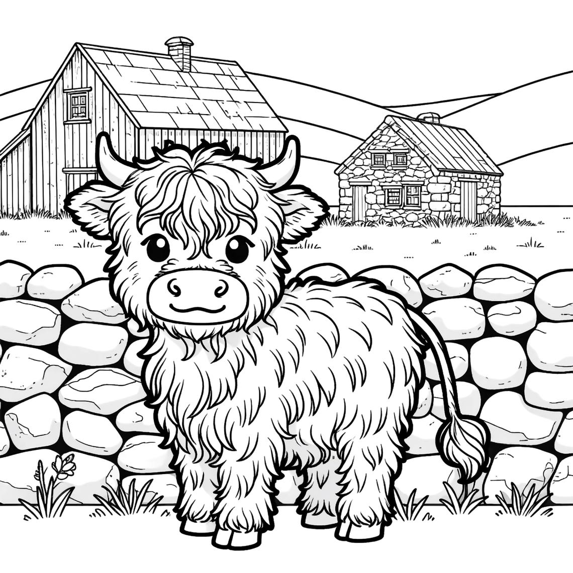 5 Highland Cow Coloring Pages, Cow Coloring Pages, Highland Cows, Cute ...