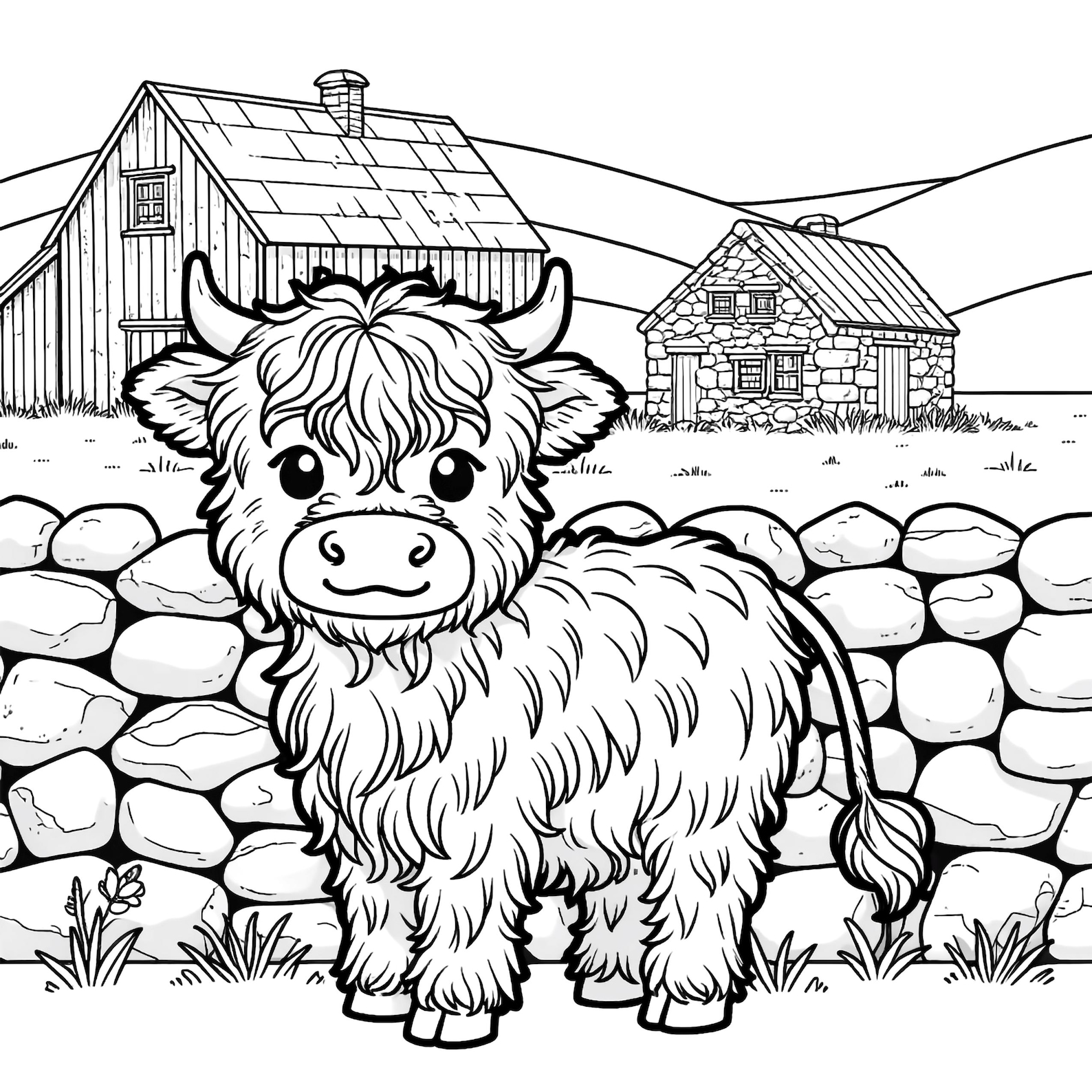 5 Highland Cow Coloring Pages, Cow Coloring Pages, Highland Cows, Cute ...