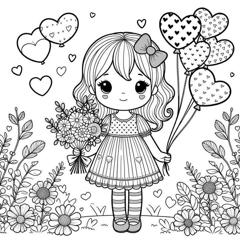 45 Valentines Day Coloring Pages, 45 Cute Love Coloring Pages, Cute ...
