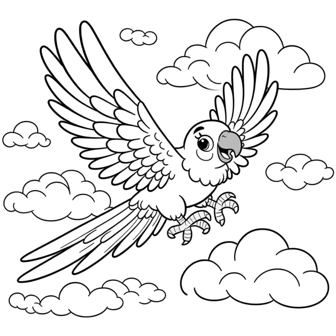15 Parrot Coloring Pages, Cute Parrot Coloring, Parrot, Bird, Bird ...