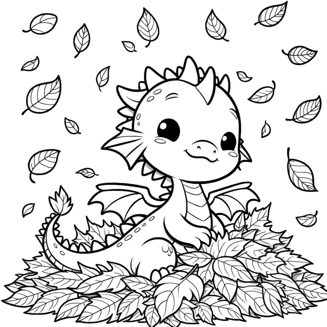 25 Baby Dragon Coloring Pages, Fantasy Dragon Coloring Pages, Cute Baby ...
