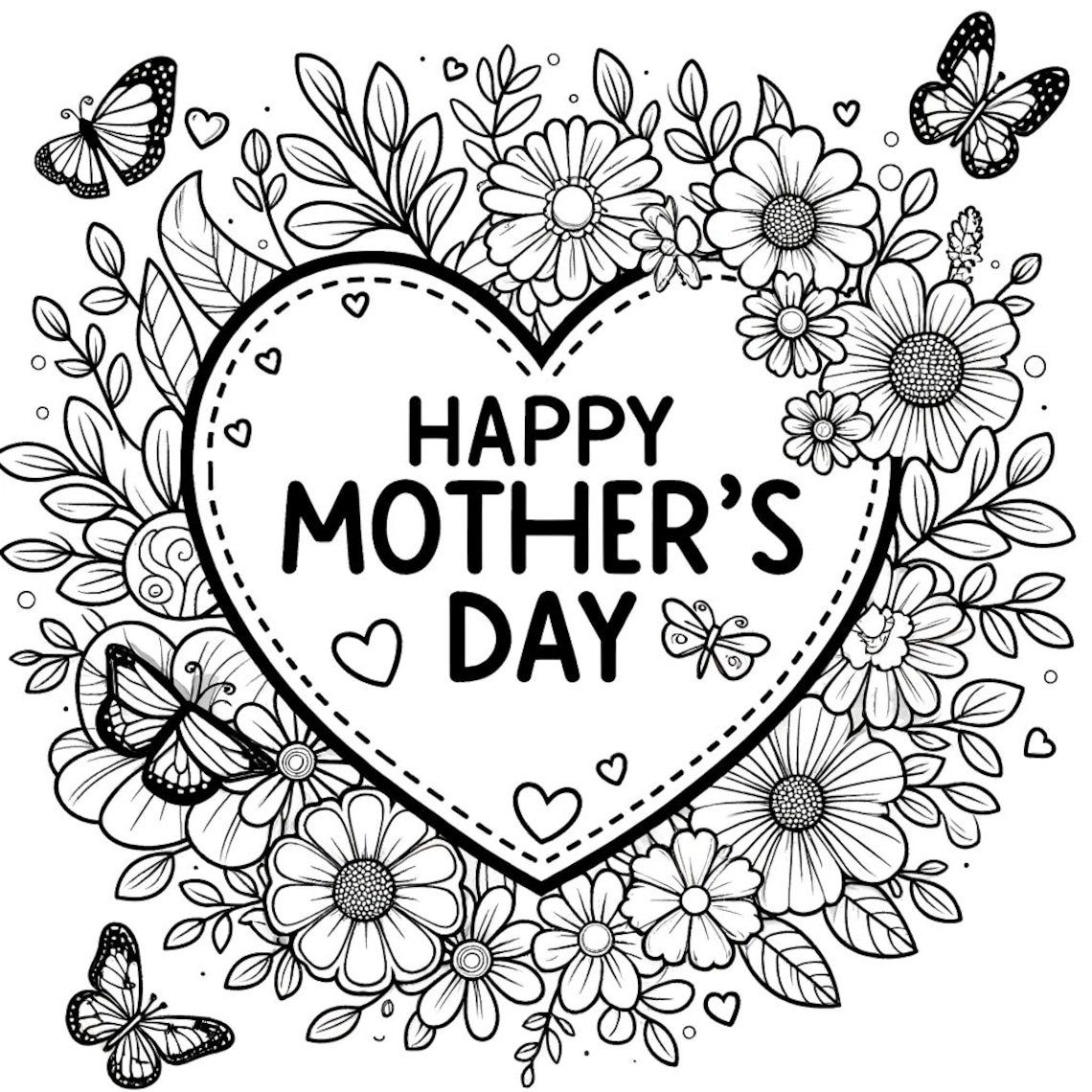 10 Mothers Day Coloring Pages, Mothers Day Gift, Happy Mothers Day ...