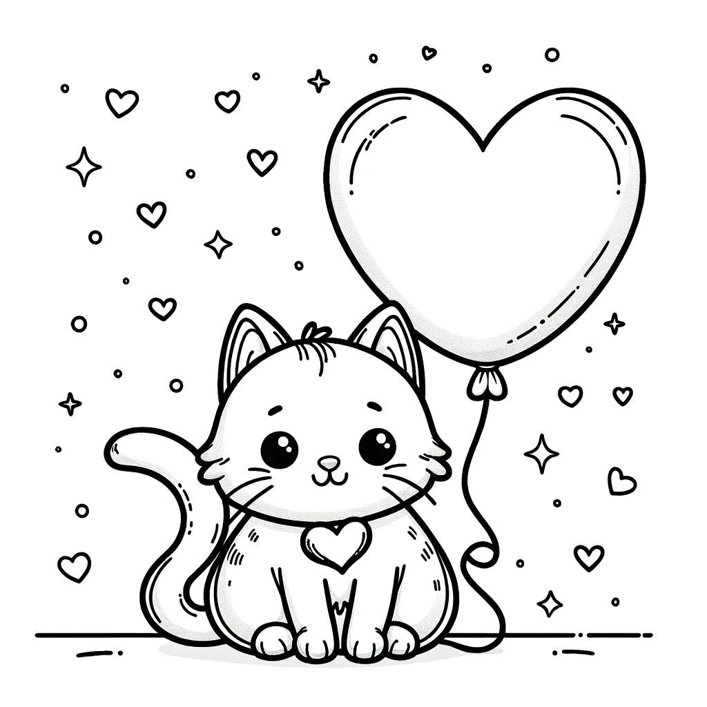 5 Valentines Day Coloring Pages, 5 Cute Love Coloring Pages, Cute Kids ...