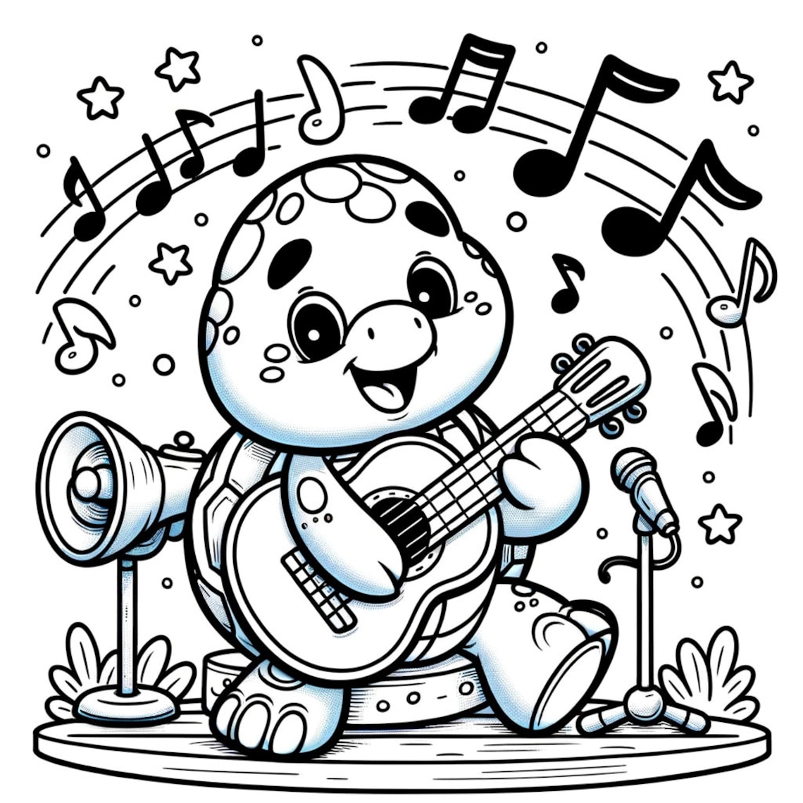 5 Turtle Coloring Page, Animal Coloring Page, Cut Kids Turtle Coloring ...