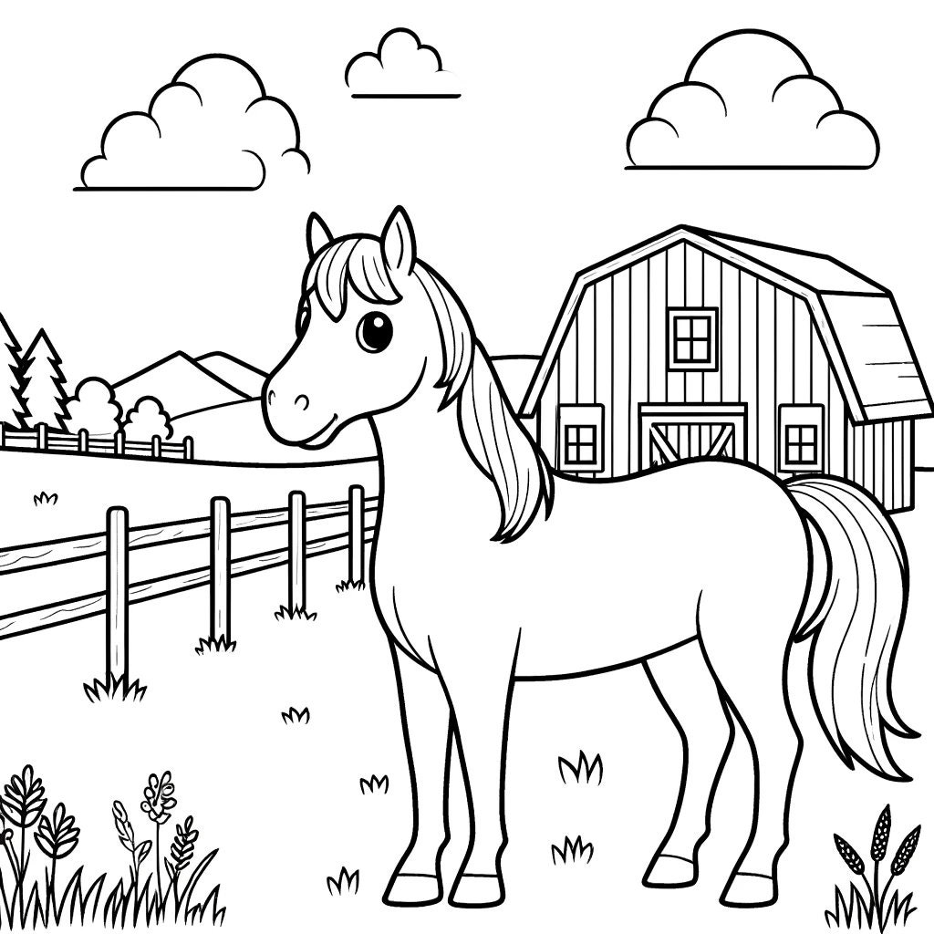 20 Horse Coloring Pages, Cute Horse Coloring Pages, Horse Coloring ...