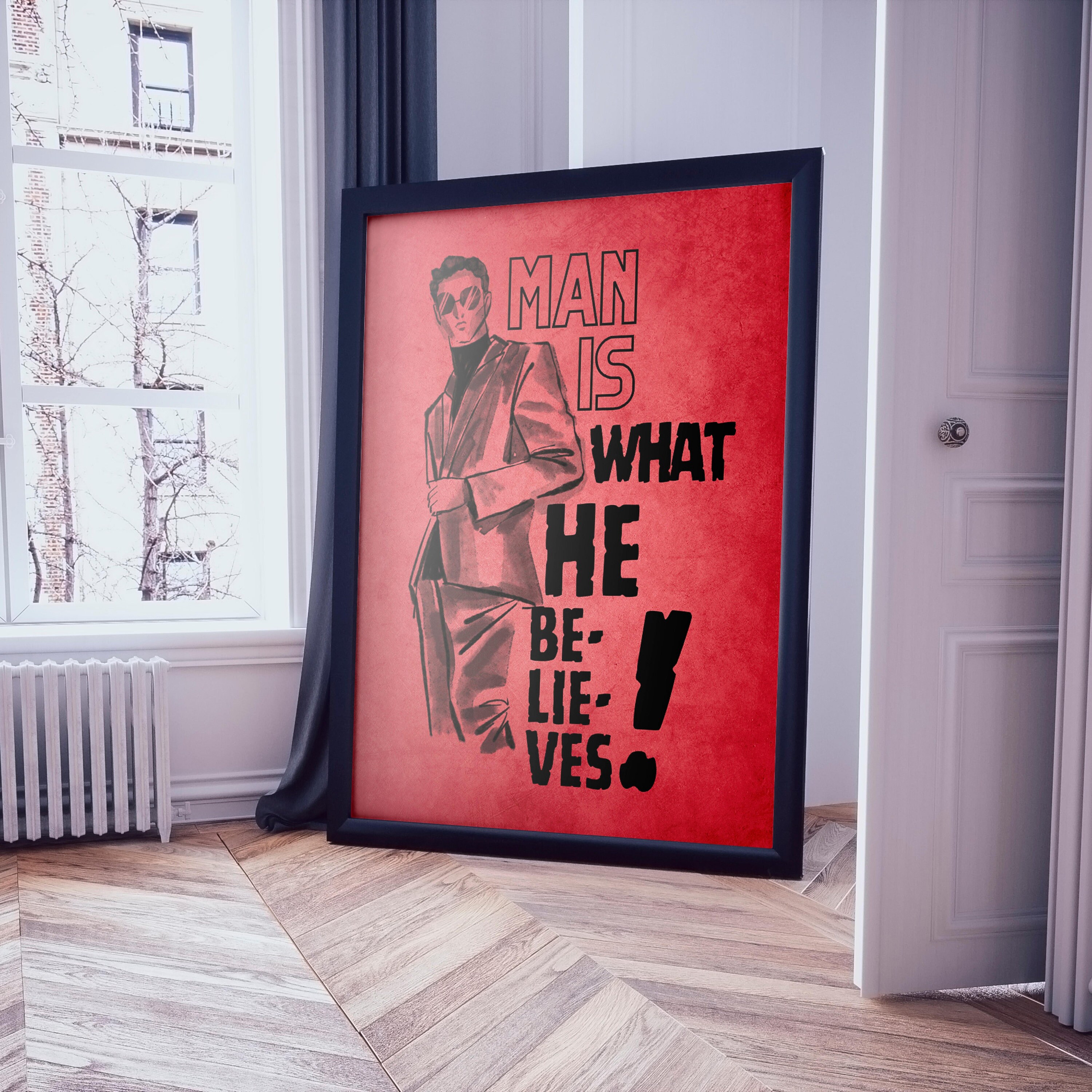 Vintage Quote Print Man Sketch Art Men Illustration Print - Etsy