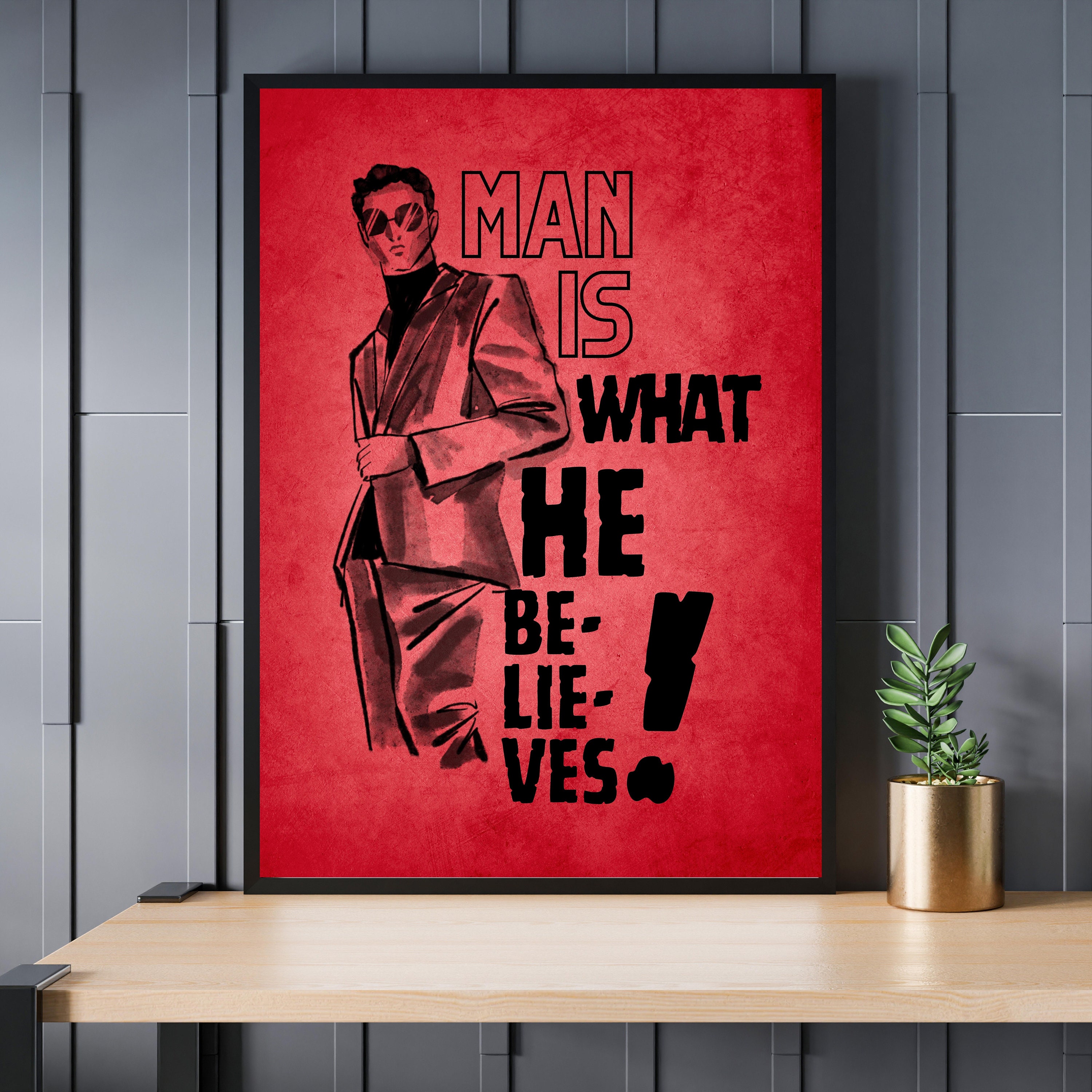 Vintage Quote Print Man Sketch Art Men Illustration Print - Etsy