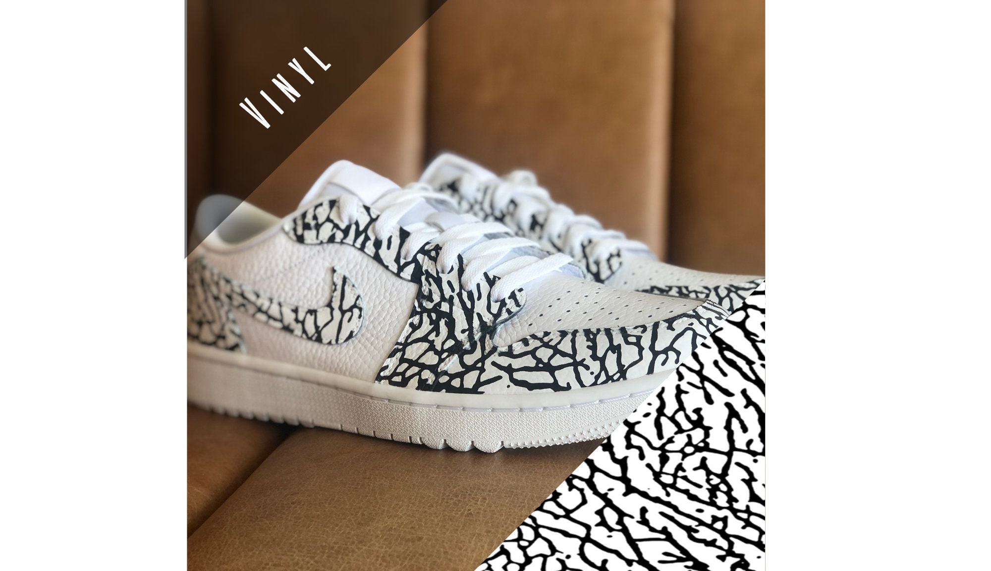 Elephant Print Removable Vinyl Stencil - Etsy