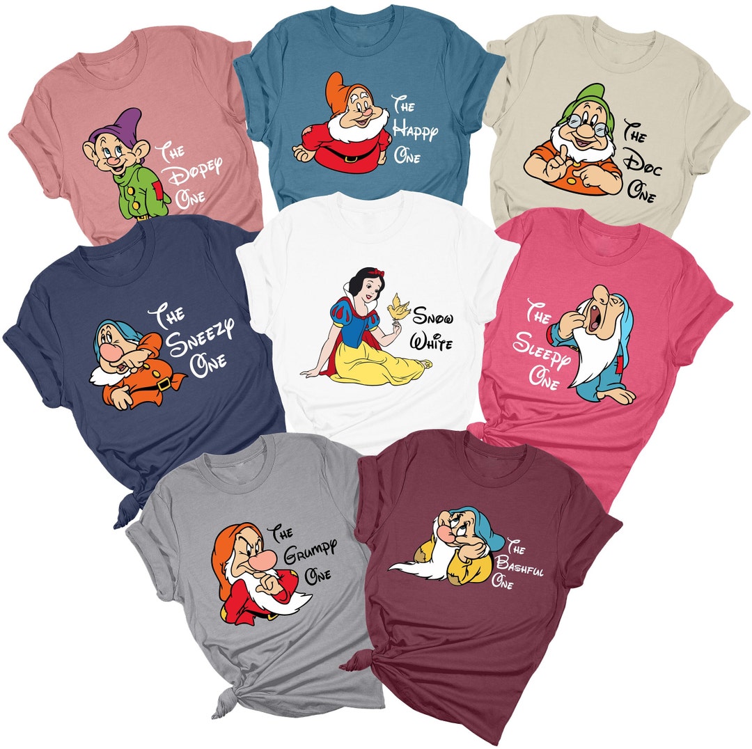 Seven Dwarfs Shirts, Seven Dwarfs, Disney Group Shirts, Snow White ...