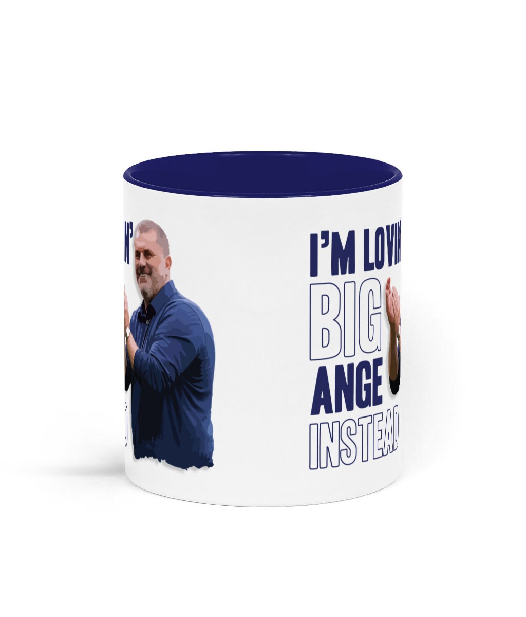 Im Loving Big Ange Instead Spurs Two-toned Mug White/blue - Etsy