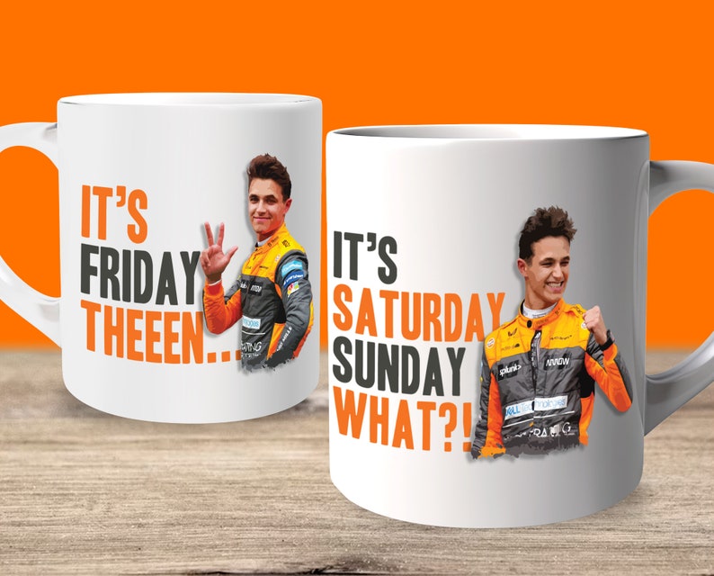 Lando Norris It's Friday Then Mclaren Mug - Etsy UK