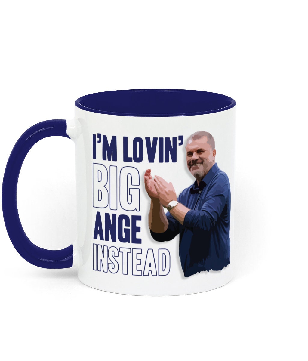 Im Loving Big Ange Instead Spurs Two-toned Mug White/blue - Etsy UK
